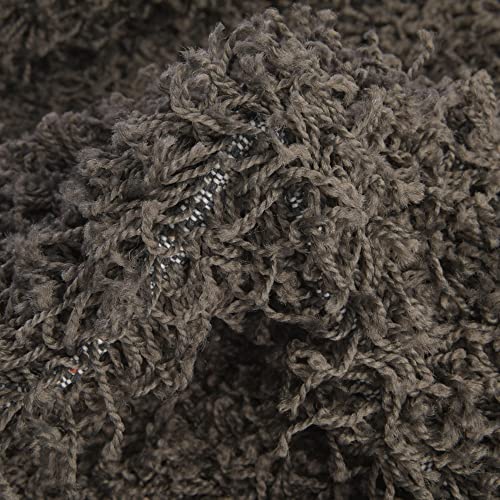Rugs.com - Über Cozy Solid Shag Collection Rug – 5' x 8' Graphite Gray Shag Rug Perfect for Bedrooms, Dining Rooms, Living Rooms, 5 x 8 Feet