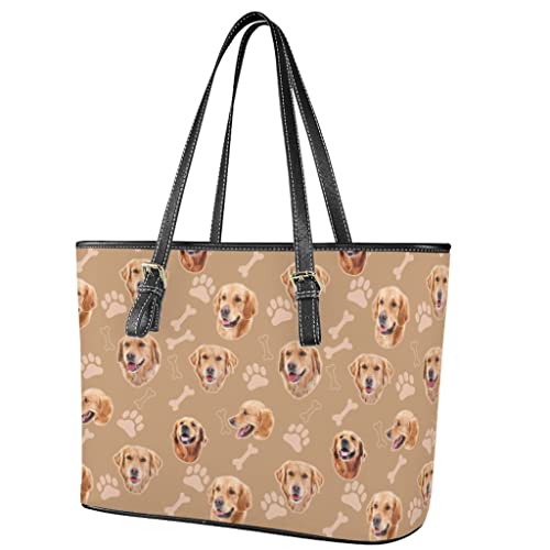 golden retriever Women Bag Handbag Top Zip Tote Purses And Handbags For Women multicolor Medium