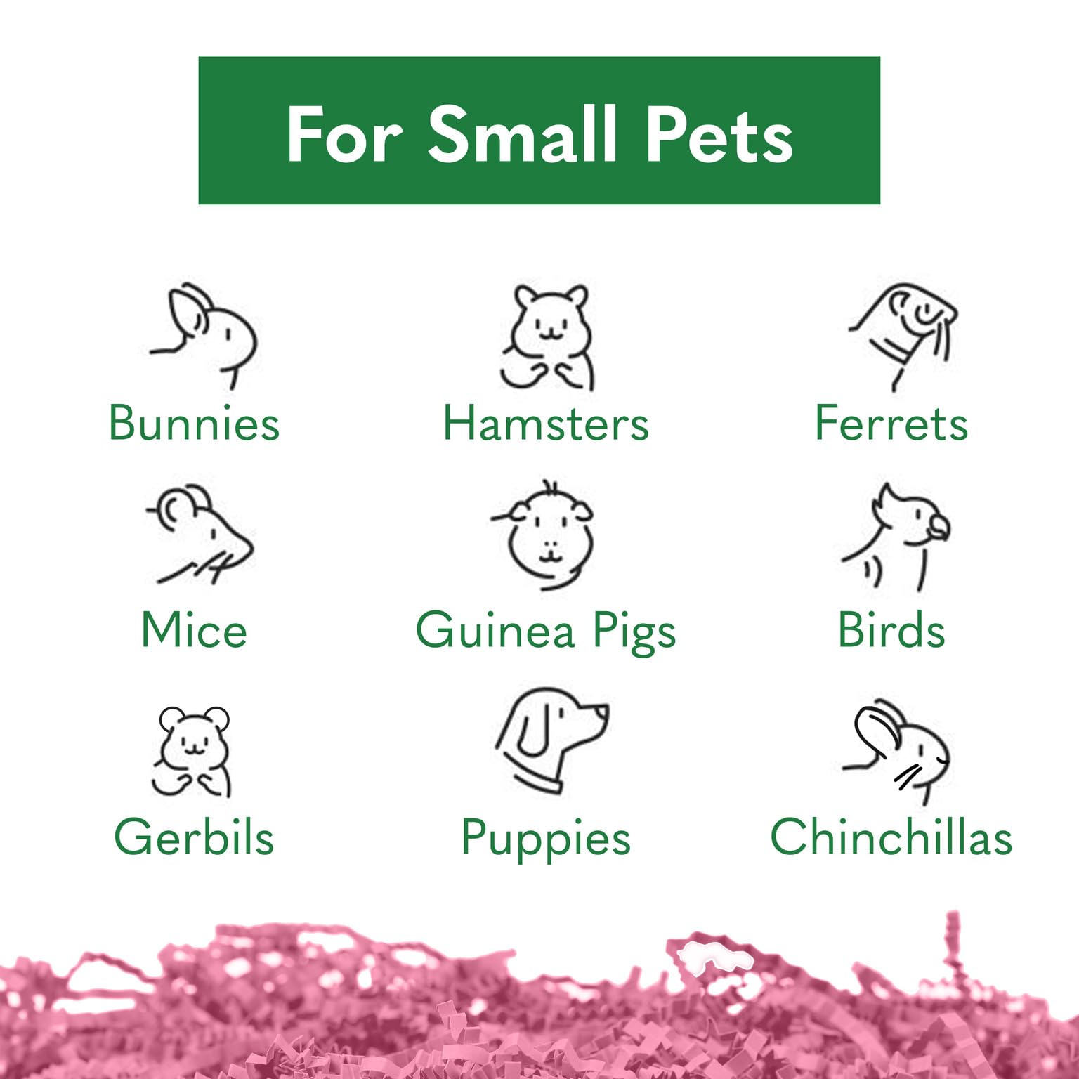 ECO BEDDING 99% Dust Free Paper Bedding for Small Pets and Birds, Pink, 30 L