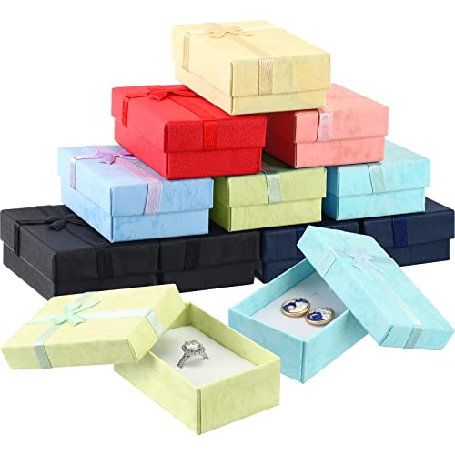 48 Pcs Jewelry Box Cardboard Boxes for Packaging Decorative Necklace Box Empty Jewelry Boxes Colorful Jewelry Wrap Boxes for Pendants Earring Necklaces Bracelets Rings Wedding Holiday Birthday