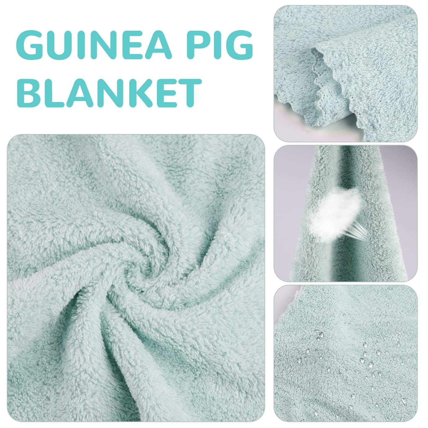 QUACOWW 10 Pieces Guinea Pig Blanket, Rabbits Hamster Fleece Cage Liners, Small Animals Bedding Mats, Soft Guinea Pig Accessories Bathe Towels for Small Animals Pets Dog Puppy Cat