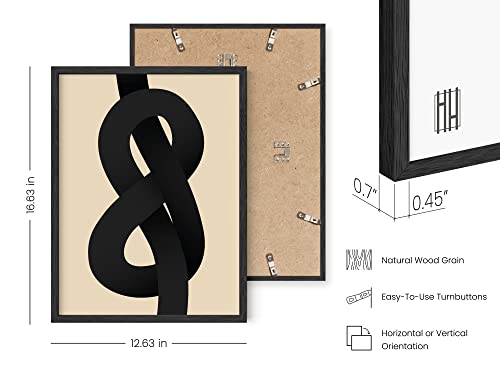 HAUS AND HUES Black and White Abstract Wall Art - Neutral Wall Art Modern Midcentury Modern Art | Black and White Artwork for Walls Modern Neutral Wall Decor Minimal Wall Art, Framed Beige – 12x16