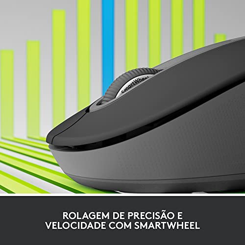 Logitech Signature M650 Wireless Mouse - for Small to Medium Sized Hands, 2-Year Battery, Silent Clicks, Customizable Side Buttons, Bluetooth, Multi-Device Compatibility (Graphite)