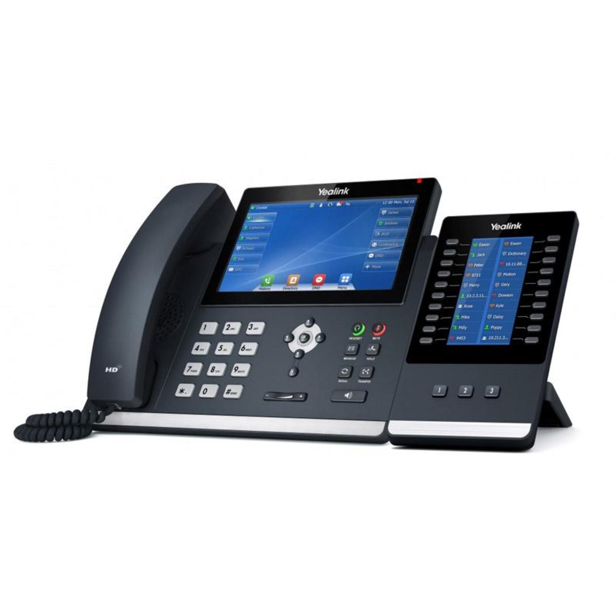 Yealink T4U Series Expansion Module, 4.3″ 272 x 480-pixel Color Screen, Color Icons, 20 Physical Keys on Each Page with Dual-Color LEDs
