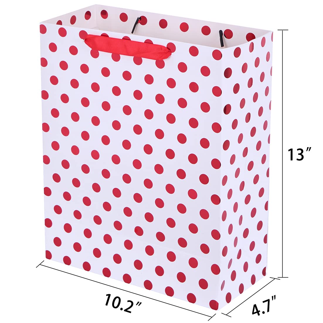 SUNCOLOR 4 Pack Large Gift Bags With Tissue Paper for Valentines's day, Birthday, Father's Day, Mother's and More