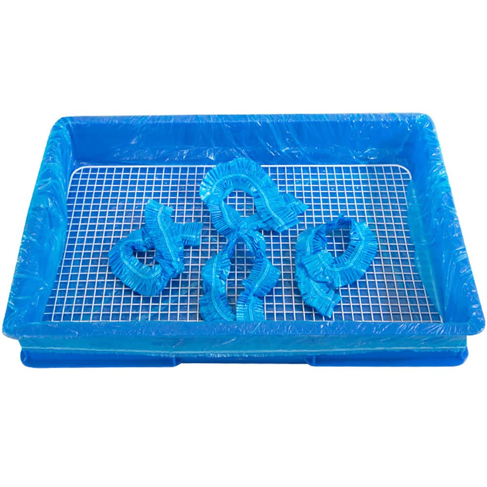 50Pcs Cage Liners for Small Animals-Upgrade Blue Disposable Rabbit Cage Liner Plastic Guinea Pig Cage Bedding Hamster Litter,Leak Proof Cage Liner Bag Toilet Film for Bunny Hamster Hedgehog Cage