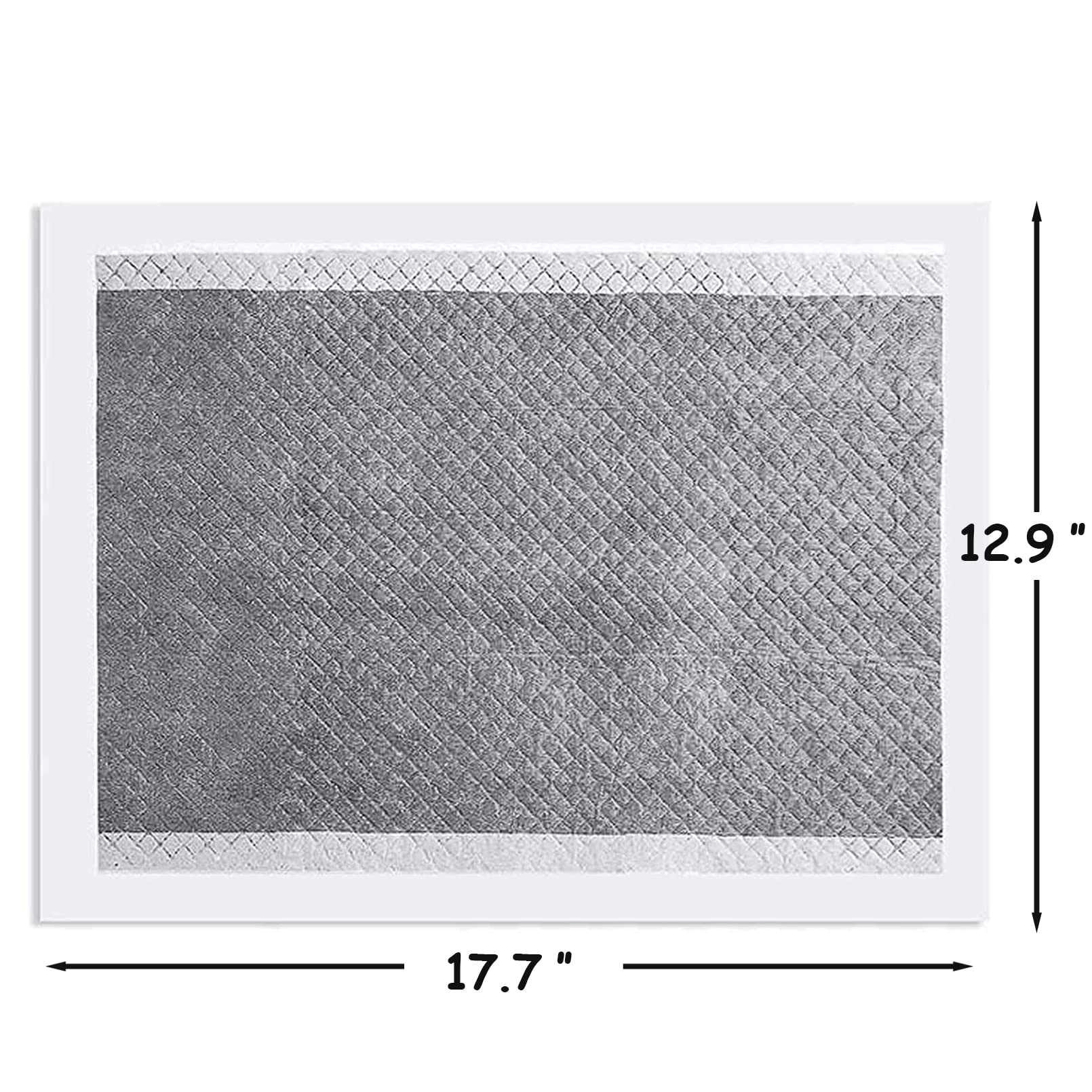 kathson Rabbit Pee Pads Disposable Cage Liners 100PCS All Absorb Black Carbon Odor Control Bunny Training Accessories with Quick-Dry Surface for Puppy Guinea Pig Kitten Hedgehog Small Animals