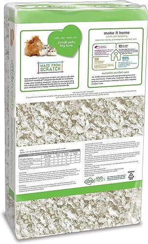 carefresh 99% Dust-Free White Natural Paper Small Pet Bedding with Odor Control, 23 L