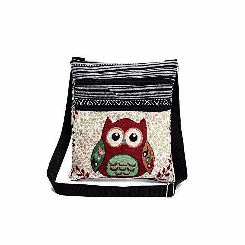 Embroidered Owl Tote Bags Women Shoulder Bag Handbags Postman Package Fashion Shoulder Bag Postman Package.