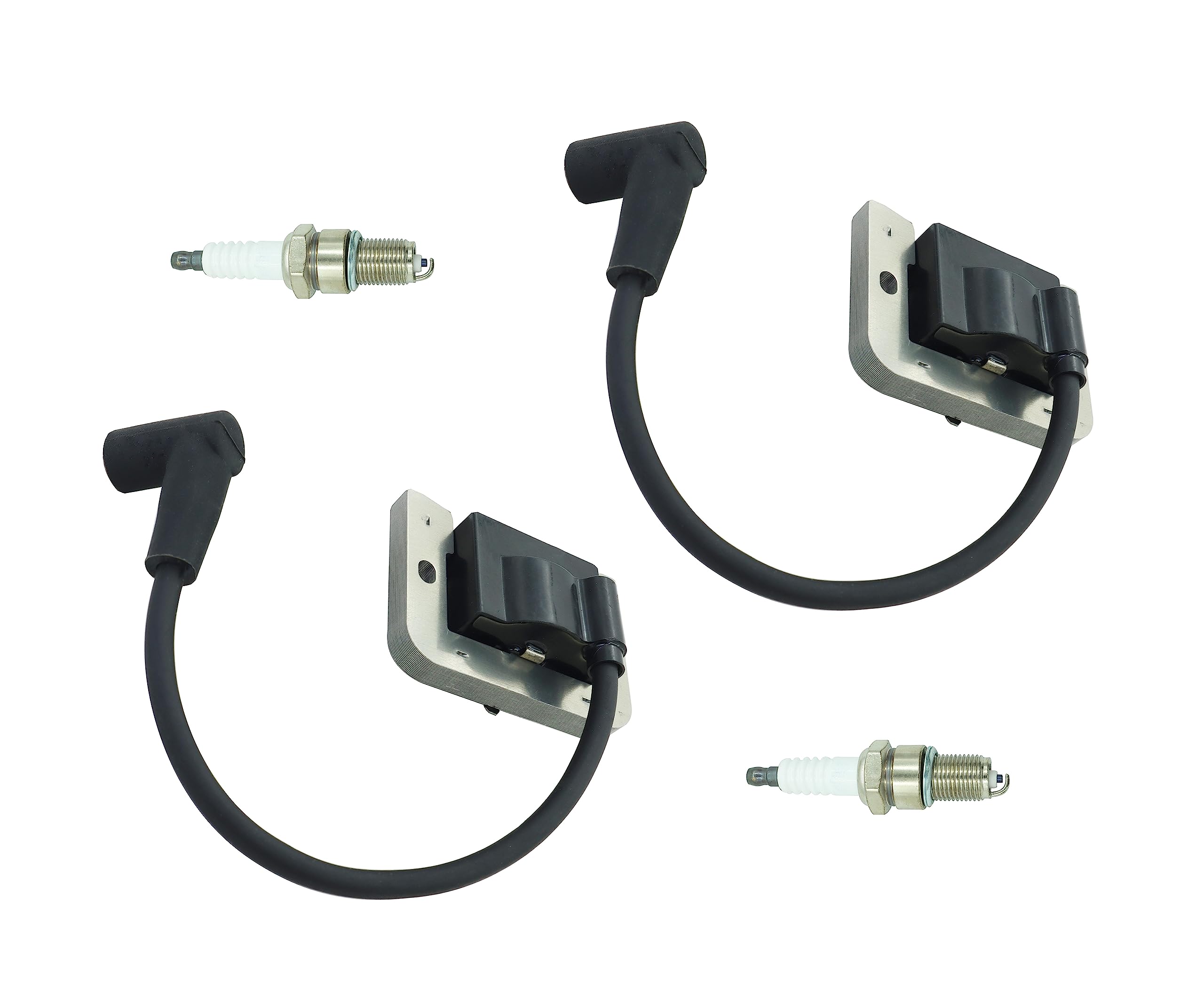 2 Pack 32-584-06-S Ignition Coil Module for Kohler KT600 KT610 KT715 KT725 KT730 KT735 KT740 ZT710 ZT720 ZT730 Lawn Mover Engine with Spark Plug