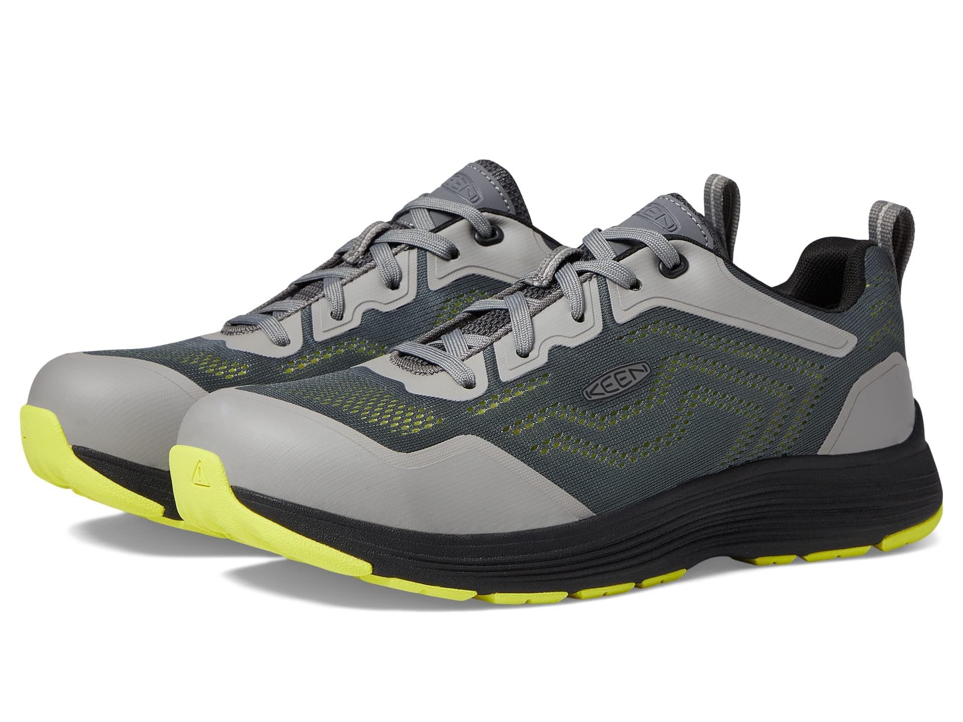 KEEN Utility Men's Sparta 2 Low Height Alloy Toe ESD Industrial Work Shoes, Steel Grey/Evening Primrose, 10.5