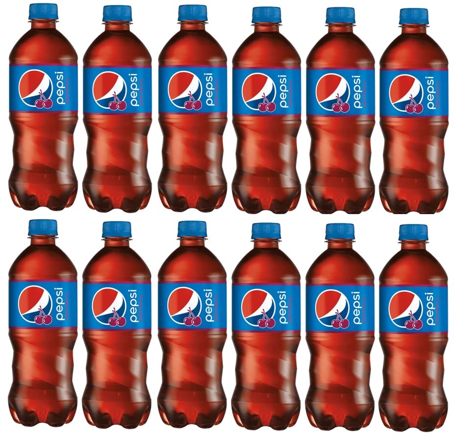 Wild Cherry Pepsi 20 oz Soda Bottles (Pack of 12, Total of 200 FL OZ)