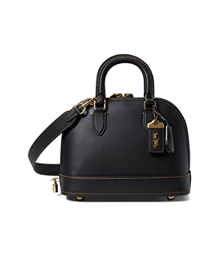 COACH Color-Block Leather Revel Bag Black One Size