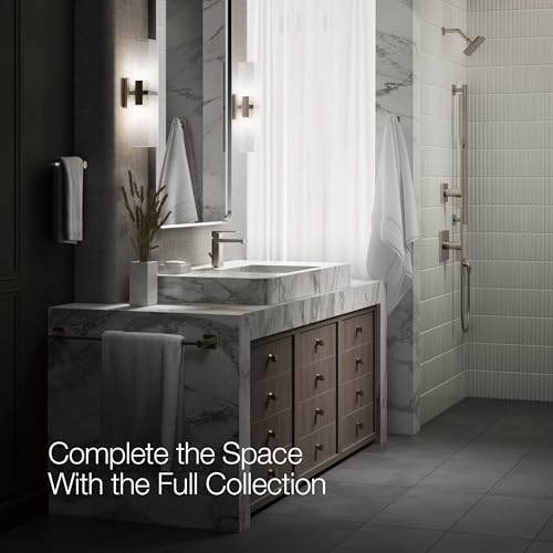 KOHLER 23472-4-Bn Parallel 1.2 Gpm Bathroom Sink Faucet, Single Handle, Brushed Nickel