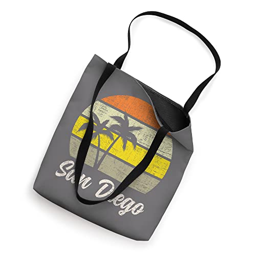 San Diego Vintage 70s Love California Surf Retro Sunset Tote Bag