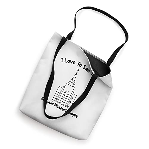 St Louis MO Temple, I love to see my temple, primary Tote Bag