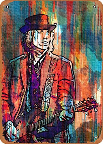 Wanfst Artist6 Tom Petty Metal Tin Sign Poster Vintage Art Wall Decor 12 x 8 inch
