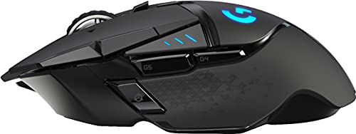 Logitech G502 Lightspeed Wireless Gaming Mouse, Hero 25K Sensor, 25,600 DPI, RGB, 11 Programmable Buttons, Long Battery Life, Powerplay- Compatible, PC/Mac - Black (Renewed)