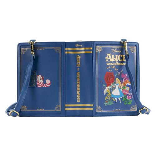 Loungefly Disney Alice in Wonderland Classic Book Convertible Womens Double Strap Shoulder Bag Purse