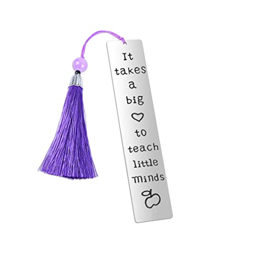 Teacher Appreciation Gifts for Women Teacher Bookmark Valentine's Day Gifts Christmas Gifts Graduation Gifts Thank You Gifts for Teacher (It Takes a Big Heart to Teach Little Minds)