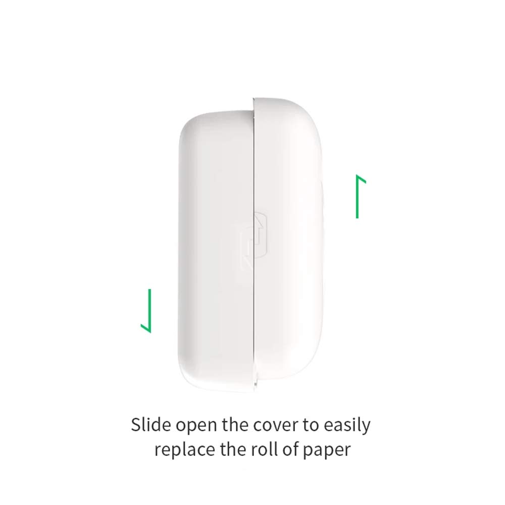 PeriPage Mini Portable Paper Photo Pocket Thermal Printer 58 mm Printing Wireless Bluetooth Android iOS Printers (White)