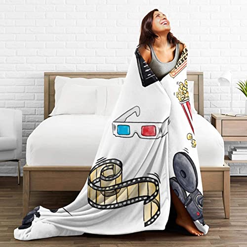 Thinye 3D Popcorn Film Throw Blanket for Kids Baby Soft Fleece Blanket for Adults Men,Twin (80βΓ60β)