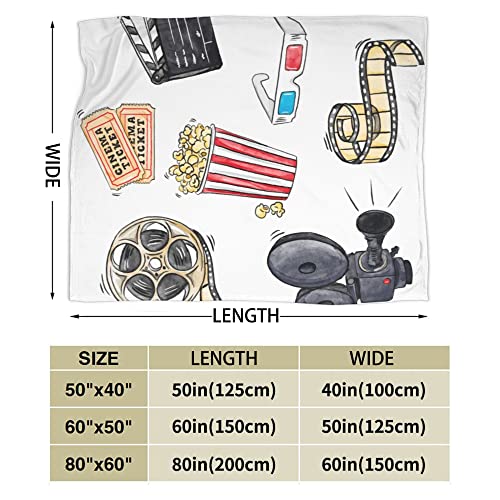 Thinye 3D Popcorn Film Throw Blanket for Kids Baby Soft Fleece Blanket for Adults Men,Twin (80βΓ60β)
