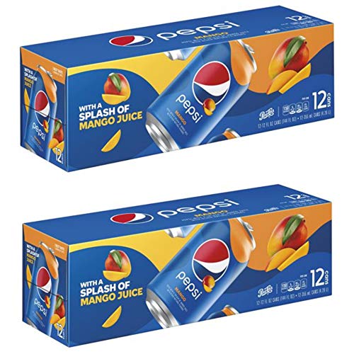 Pepsi soda mango flavor 12 oz , 24 cans total 288 fl oz