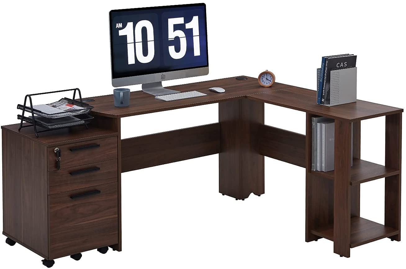 3-Drawer Office Filing Storage Cabinet, Under Desk Vertical Filing Cabinet, Lock Drawers