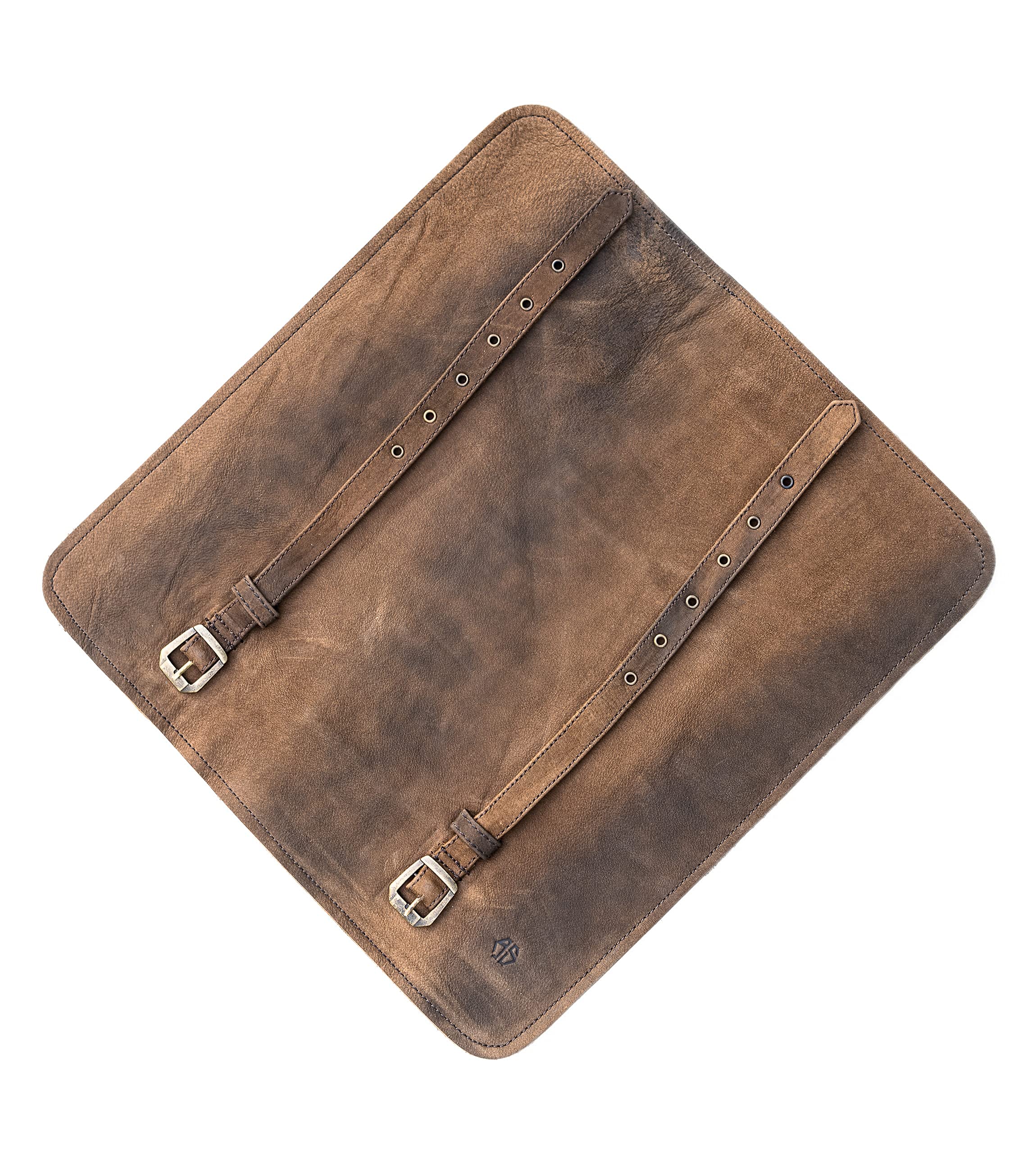 Knife Roll Bag Genuine Leather β Chef`s knife bag 7 slots β Leather Knife Case Sam (dark-brown/antique)