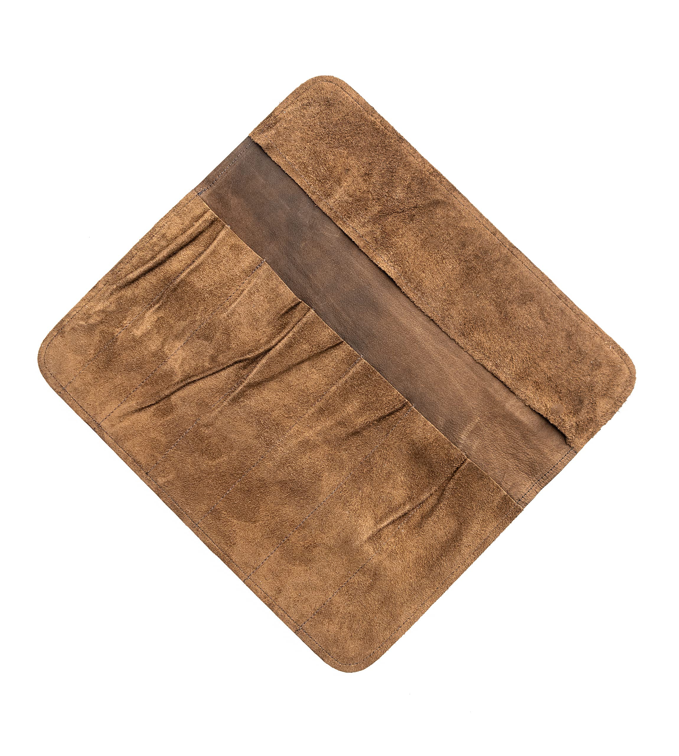 Knife Roll Bag Genuine Leather β Chef`s knife bag 7 slots β Leather Knife Case Sam (dark-brown/antique)