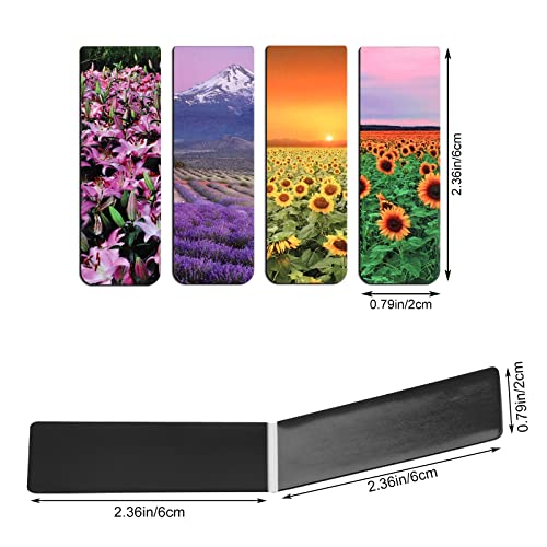 MWOOT 30Pcs Flowers Magnetic Bookmarks, Magnet Reading Book Marks Set for Mother’s Day, Double-Sided Page Clips Kit, Book Markers in Bulk for Home Office School Stationery Supplies(15 Styles, 6x2CM)
