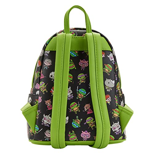 Loungefly Teenage Mutant Ninja Turtles Sewer Cap AOP Womens Double Strap Shoulder Bag Purse