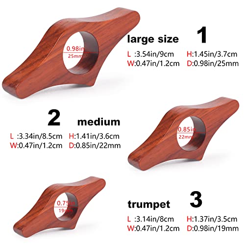 Handmade Red Walnut Wooden Book Page Holder- Convenient Thumb Ring Reading Personalized Book Assistant, Book Accessories, Gift for Readers, Reading Bookmarks (Red Walnut, Medium - 0.85”)