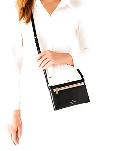 Kate Spade New York Sadie Leather Zip Top Crossbody (Black)