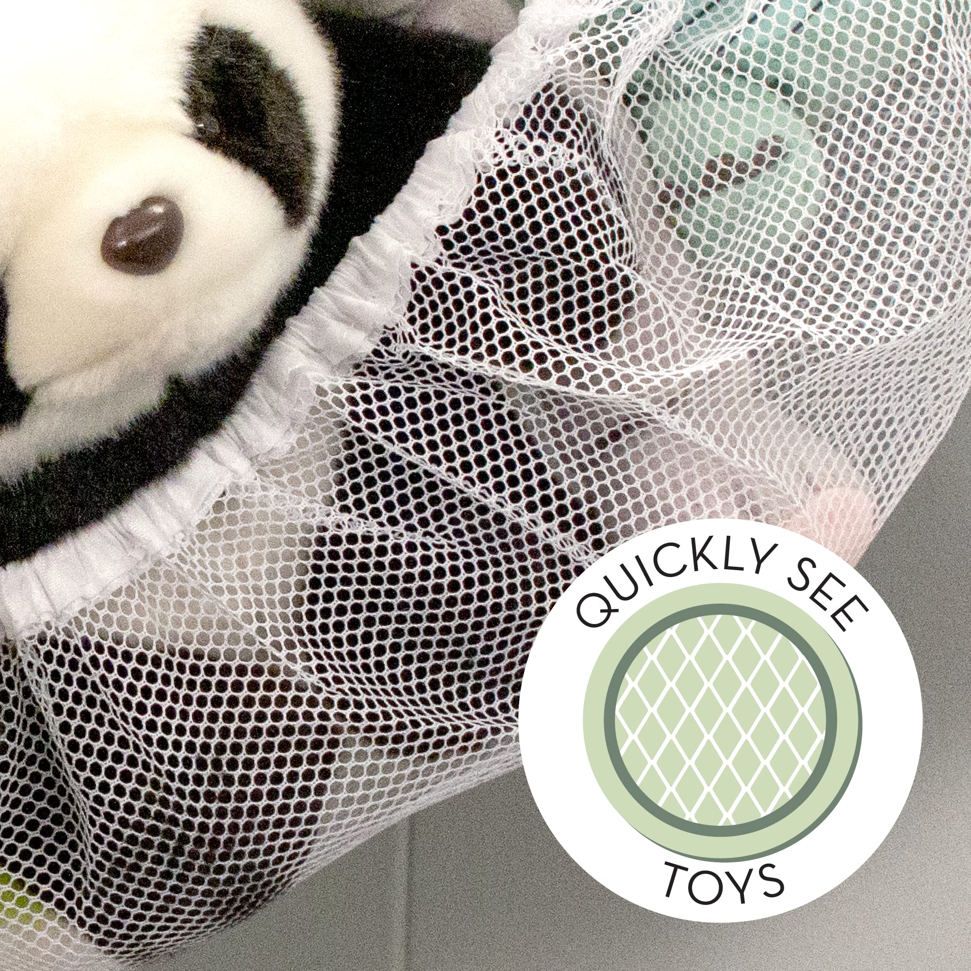 S&T INC. Stuffed Animal Net or Hammock, Mesh Hanging Stuffed Animal Storage Net, Hardware Included, White, Stretches up to 55 Inches, 2 Pack