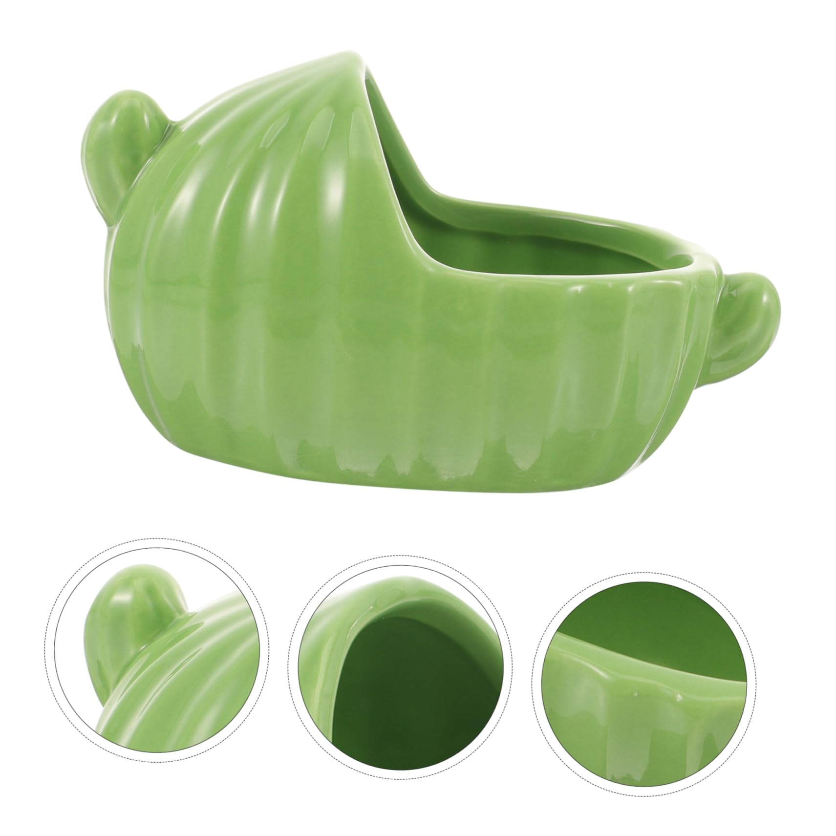 Parliky Ceramic Hamster Bathtub Sturdy Sand Bath Container for Small Pets Reusable Compact Design for Hamsters Chinchillas and Gerbils Durable Bathroom Supplies for Daily Use