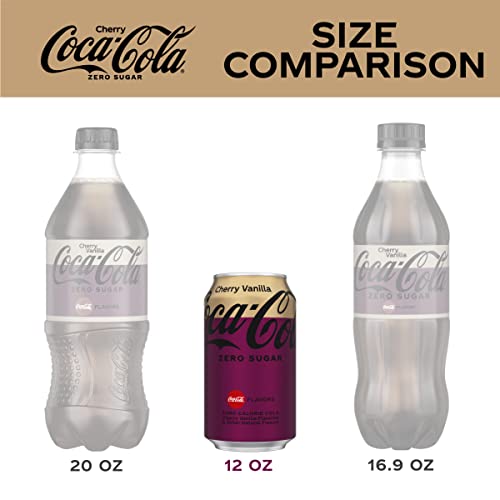 Coca-Cola Cherry Vanilla Zero, 12 Fl oz (Pack Of 12)