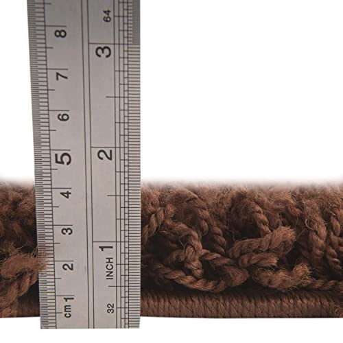 Rugs.com - Über Cozy Solid Shag Collection Rug – 8' x 10' Chocolate Brown Shag Rug Perfect for Living Rooms, Large Dining Rooms, Open Floorplans