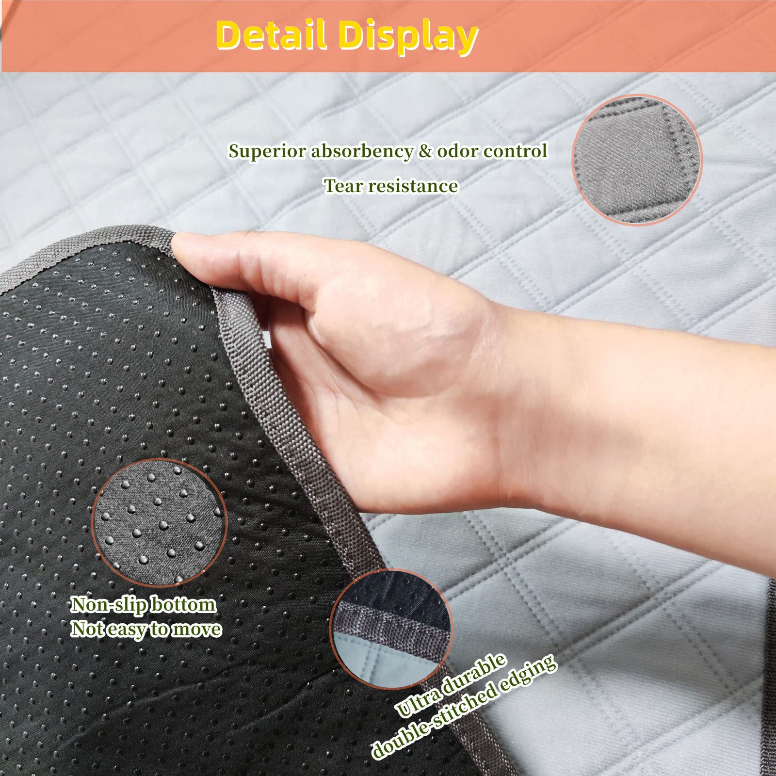 2PCS Plus 46 x 23 Inch Guinea Pig Fleece Cage Liners Washable Animals Bedding Hamster Accessories Waterproof Reusable & Anti Slip Dog Pee Pads with Great Urine Absorption for Dogs Rabbit Rat...