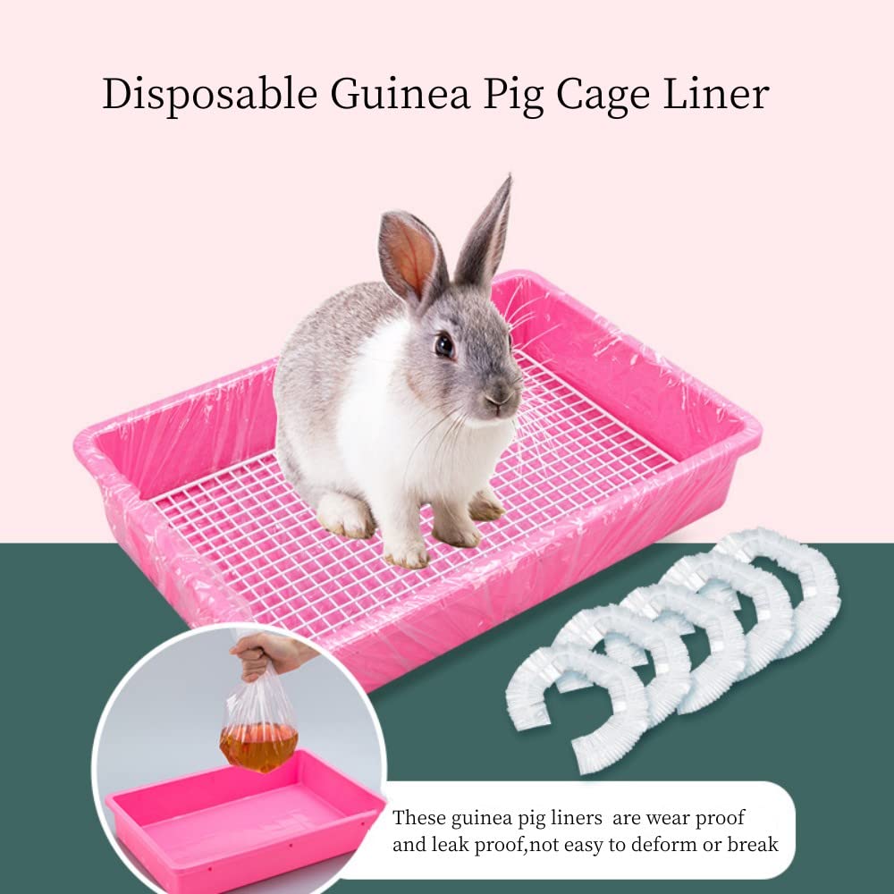 20 Pcs Disposable Small Animals Cage Liner Rabbit Guinea Pig Cage Liners Plastic Clear Bunny Cage Liner Bag Universal Toilet Film,Small Animal Bedding, Hamster Bunny Litter Pan Bags