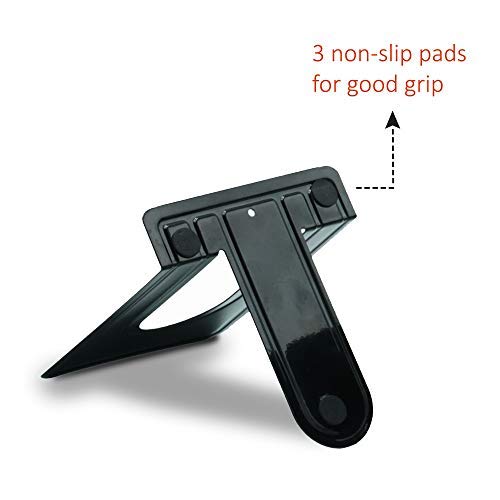 Lafbo™ Premium Heavy-Duty Black Bookends – Metal L-Shaped Book ends – Non Skid - Perfect for Books, DVD’s, VHS Tapes, Music CD’s, Games, – Measures 5.7 x 5 x 6.8 Inches – 2 Sets of 2 Book Supports (4)