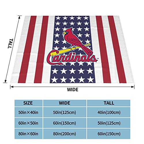 Team Promark St. Louis Cardinals Blanket Super Soft Throw Blanket Cozy Warm Fluffy Blankets Fits Sofa Chairs Bed All Seasons 50x40
