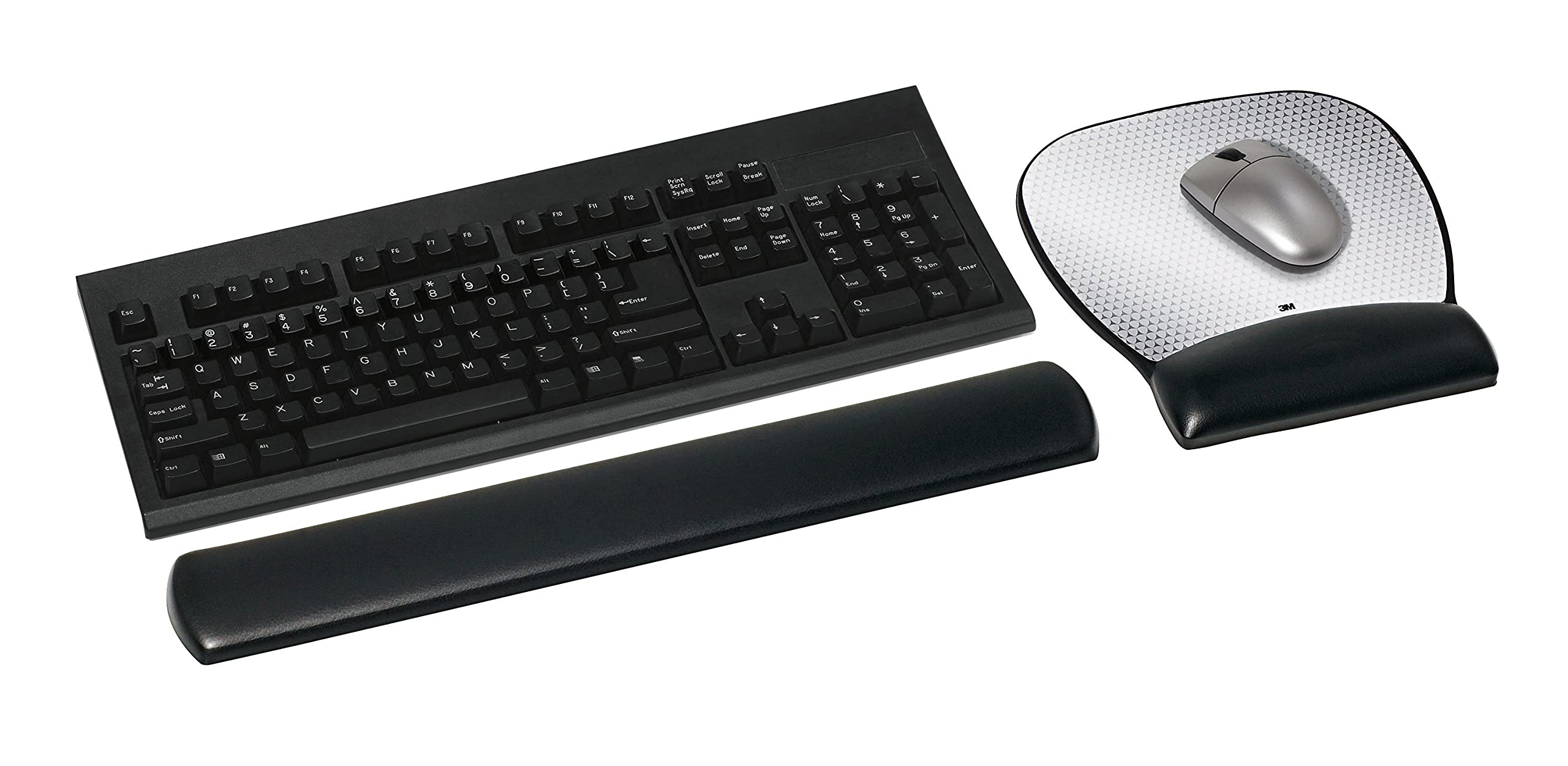 3M Precise Mouse Pad with Gel Wrist Rest, Soothing Gel Comfort with Durable, Easy to Clean Leatherette Cover, Optical Mouse Performance and Battery Saving Design, 9.2" x 8.7", Black (MW310LE)