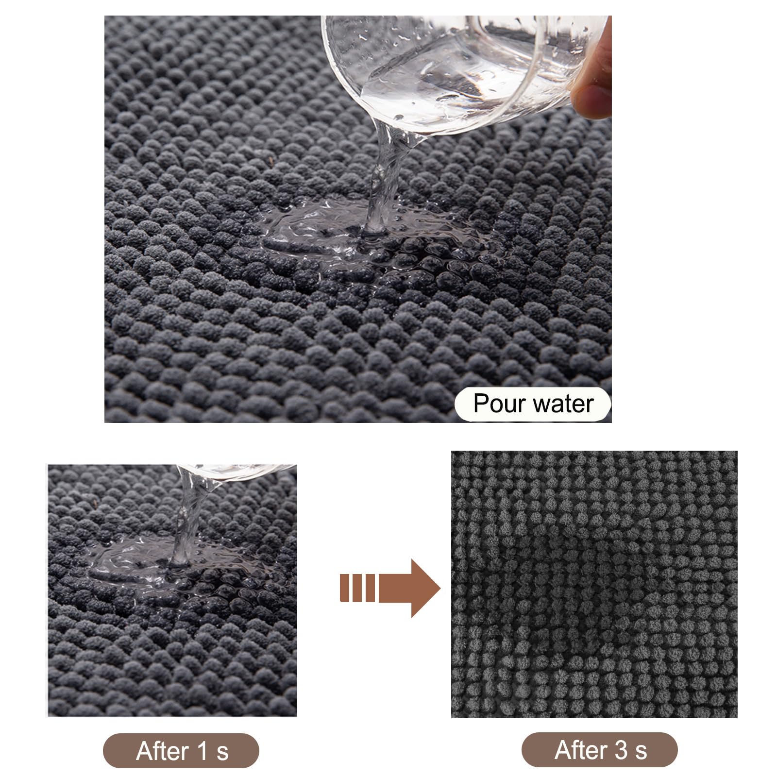 Lifeunion Guinea Pig Cage Liners, 3 Pcs Absorbent Reusable Guinea Pig Pee Pads, Non Slip Washable Guinea Pig Bedding Blanket Mat for Small Animal, Rabbit, Hamster, Bunny, Chinchilla (3pcs-grey)