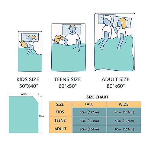 Colorful Owl Throw Blanket Soft Bed Blankets Lightweight Cozy Plush Flannel Fleece Blanket for Sofa Couch Bedroom 50"X40"