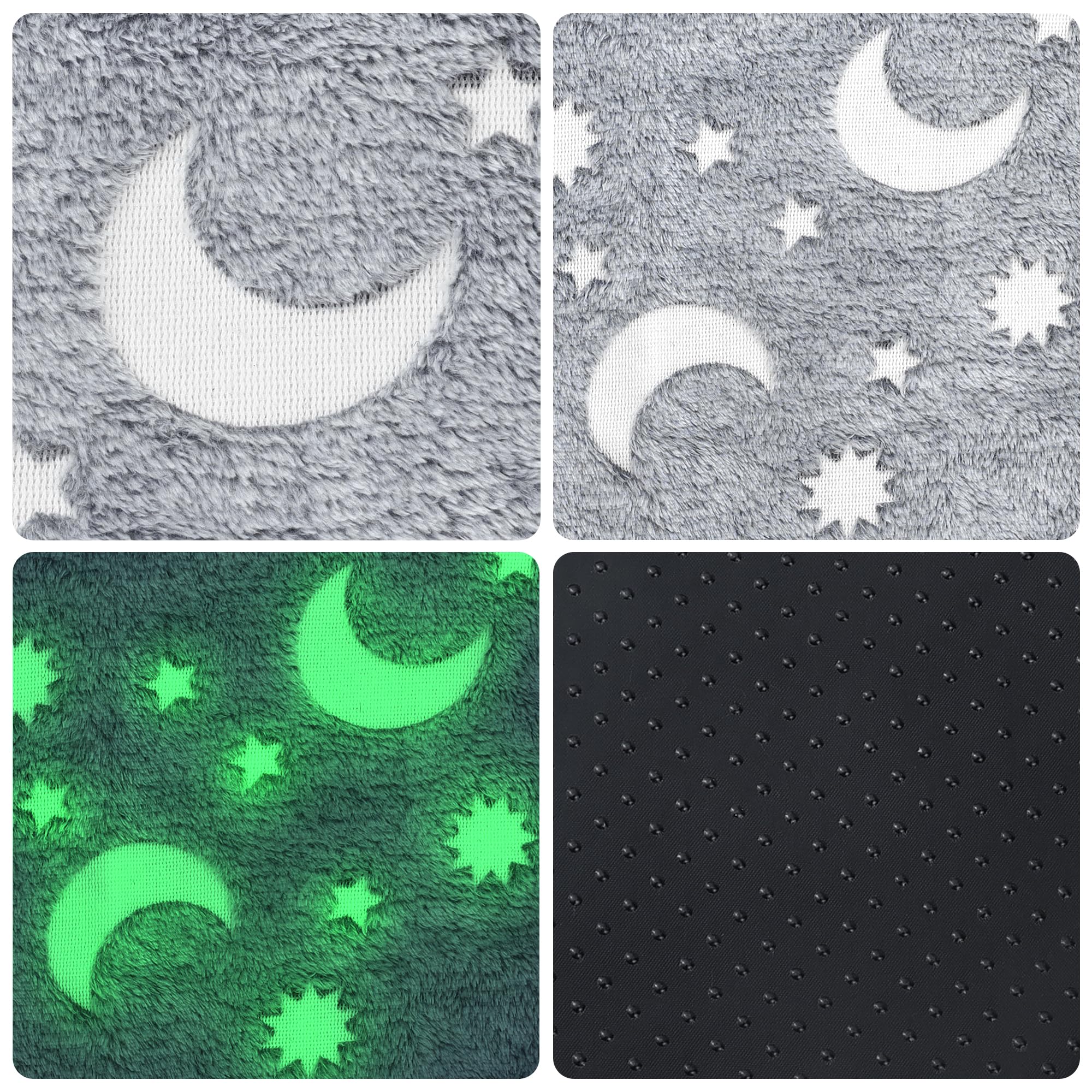 3PCS Guinea Pig Bedding Glow in Dark Small Pet Warm Liners Washable Hamster Bedding Pads, Absorbent & Anti Slip Rat Dragon Luminous Bedding Playing Mats for Small Animals, 14 inch