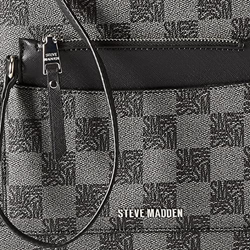 Steve Madden Womens Steve Madden KIMLOGO Tote, Black, One Size US