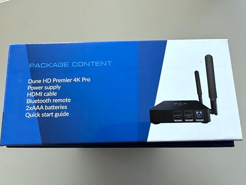 Dune HD Premier 4K Pro Android TV 11 | Media Player | Netflix in 4K D Vision & ATM-os | Mini PC | 4GB/32GB, HDD 2.5 Slot, AV1, Wi-Fi 6, 1Gbit, ISO DV P7 FEL MKV AFR | HDR10+ | DTS | Voice Control