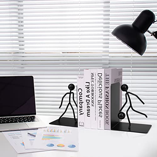 Decorative Bookends for Shelves Metal Book Ends- Elegant Book Holder - Durable, Non Skid Heavy Duty Bookends Decorative Unique Book Stoppers for Books, Magazines & More
